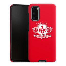 DeinDesign Galaxy S20 Handy Panzer Handyh&uuml;lle robuste Outdoor H&uuml;lle Schutzh&uuml;lle matt Spruch 1. Fc Kaiserslautern Official Licensed Product Tough Case