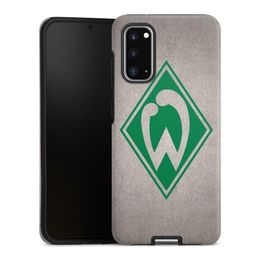 DeinDesign Galaxy S20 Handy Panzer Handyh&uuml;lle robuste Outdoor H&uuml;lle Schutzh&uuml;lle matt Concrete Official Licensed Product Sv Werder Bremen Tough Case
