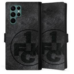DeinDesign Galaxy S22 Ultra Handy Klapph&uuml;lle Handyh&uuml;lle aus Kunst Leder schwarz Flip Case Concrete 1. Fc Kaiserslautern 1. Fck Sideflip mit langer Lasche