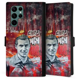DeinDesign Galaxy S22 Ultra Handy Klapph&uuml;lle Handyh&uuml;lle aus Kunst Leder schwarz Flip Case 1. Fc Kaiserslautern 1. Fck Fritz Walter Sideflip mit langer Lasche