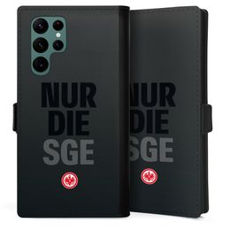 DeinDesign Galaxy S22 Ultra Handy Klapph&uuml;lle Handyh&uuml;lle aus Kunst Leder schwarz Flip Case Eintracht Frankfurt Sge Official Licensed Product Sideflip mit langer 