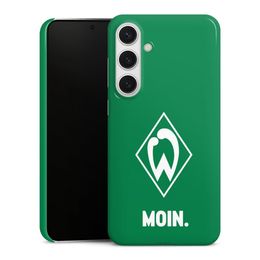 DeinDesign Galaxy S24+ Handy Premium Case Smartphone Handyh&uuml;lle Schutzh&uuml;lle gl&auml;nzend Moin Official Licensed Product Sv Werder Bremen Premium Case