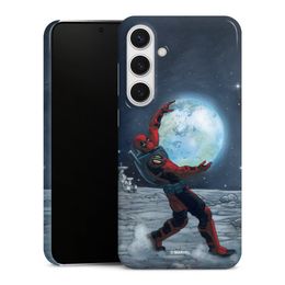 DeinDesign Galaxy S24+ Handy Premium Case Smartphone Handyh&uuml;lle Schutzh&uuml;lle gl&auml;nzend Moon Marvel Deadpool Premium Case