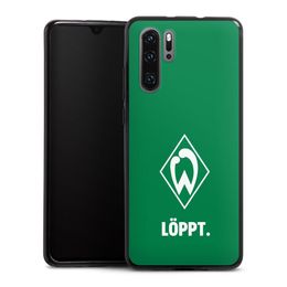 DeinDesign Huawei P30 Pro Handy Silikon H&uuml;lle Case schwarz Handyh&uuml;lle Sv Werder Bremen Statement Official Licensed Product