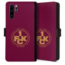 DeinDesign Huawei P30 Pro Handy Klapph&uuml;lle Handyh&uuml;lle aus Kunst Leder schwarz Flip Case 125 Jahre 1. Fc Kaiserslautern 1. Fck Sideflip mit langer Lasche