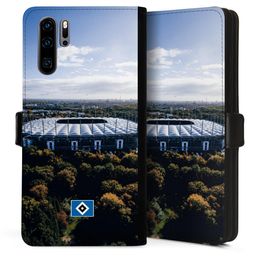 DeinDesign Huawei P30 Pro Handy Klapph&uuml;lle Handyh&uuml;lle aus Kunst Leder schwarz Flip Case Hsv Hamburger Sv Stadium Sideflip mit langer Lasche