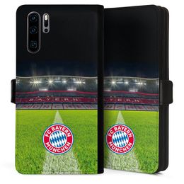 DeinDesign Huawei P30 Pro Handy Klapph&uuml;lle Handyh&uuml;lle aus Kunst Leder schwarz Flip Case Stadium Fc Bayern M&uuml;nchen Fcb Sideflip mit langer Lasche