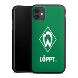 DeinDesign iPhone 11 Handy Premium Silikon H&uuml;lle Handyh&uuml;lle schwarz Case Sv Werder Bremen Statement Official Licensed Product Silikon Premium Case