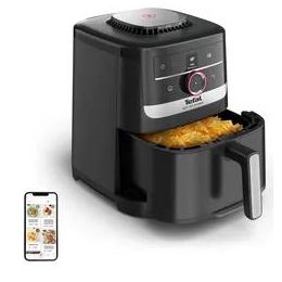 Tefal Hei&szlig;luftfritteuse "EY5728 Easy Fry Smart & Silence", schwarz (schwarz, edelstahl), B:38cm H:41,5cm T:38cm, Fritteusen, Smart-Assist System mit 55 Programmen, 40C bis 220C, EY5728