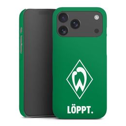 DeinDesign iPhone 17 Pro Max Handy Premium Case Smartphone Handyh&uuml;lle Schutzh&uuml;lle gl&auml;nzend Sv Werder Bremen Statement Official Licensed Product Premium Case