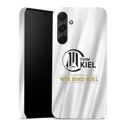 DeinDesign Galaxy A55 5G Handy Premium Case Smartphone Handyh&uuml;lle Schutzh&uuml;lle gl&auml;nzend Official Licensed Product Thw Kiel Handball Premium Case