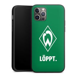 DeinDesign iPhone 12 Pro Handy Premium Silikon H&uuml;lle Handyh&uuml;lle schwarz Case Sv Werder Bremen Statement Official Licensed Product Silikon Premium Case