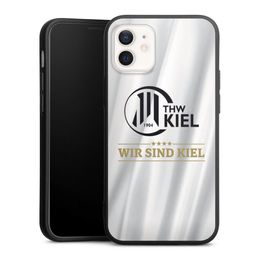 DeinDesign iPhone 12 mini Handy Premium Silikon H&uuml;lle Handyh&uuml;lle schwarz Case Official Licensed Product Thw Kiel Handball Silikon Premium Case