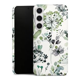 DeinDesign Galaxy S24+ Handy Premium Case Smartphone Handyh&uuml;lle Schutzh&uuml;lle gl&auml;nzend Flowers Water Colour Eukalyptus Premium Case