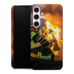 DeinDesign Galaxy S24+ Handy Premium Case Smartphone Handyh&uuml;lle Schutzh&uuml;lle gl&auml;nzend Life Saver Fire Fighters Fire Premium Case