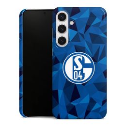 DeinDesign Galaxy S24+ Handy Premium Case Smartphone Handyh&uuml;lle Schutzh&uuml;lle gl&auml;nzend Camouflage Fc Schalke 04 Muster Premium Case