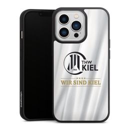 DeinDesign iPhone 13 Pro Handy Premium Silikon H&uuml;lle Handyh&uuml;lle schwarz Case Official Licensed Product Thw Kiel Handball Silikon Premium Case