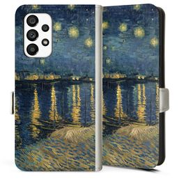 DeinDesign Galaxy A53 5G Handy Klapph&uuml;lle Handyh&uuml;lle aus Kunst Leder wei&szlig; Flip Case Kunst Painting Sideflip mit Lasche