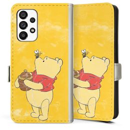DeinDesign Galaxy A53 5G Handy Klapph&uuml;lle Handyh&uuml;lle aus Kunst Leder wei&szlig; Flip Case Official Licensed Product Winnie The Pooh Disney Sideflip mit Lasche