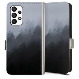 DeinDesign Galaxy A53 5G Handy Klapph&uuml;lle Handyh&uuml;lle aus Kunst Leder wei&szlig; Flip Case Tree Nature Kunst Sideflip mit Lasche