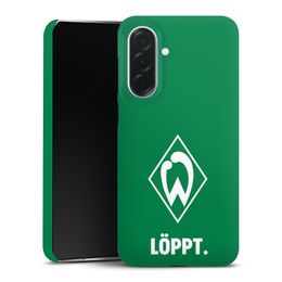 DeinDesign Galaxy A36 5G Handy Premium Case Smartphone Handyh&uuml;lle Schutzh&uuml;lle matt Sv Werder Bremen Statement Official Licensed Product Premium Case