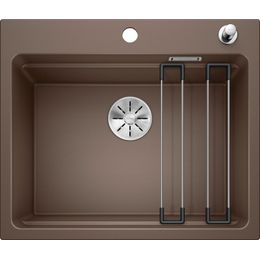 Granitsp&uuml;le Blanco "ETAGON 6", braun (cafe), B:51cm H:23cm T:60cm, Verbundwerkstoff, K&uuml;chensp&uuml;len, inklusive 2 Gratis ETAGON-Schienen aus Edelstahl