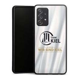 DeinDesign Galaxy A52s 5G Handy Premium Silikon H&uuml;lle Handyh&uuml;lle schwarz Case Official Licensed Product Thw Kiel Handball Silikon Premium Case