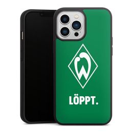 DeinDesign iPhone 13 Pro Max Handy Premium Silikon H&uuml;lle Handyh&uuml;lle schwarz Case Sv Werder Bremen Statement Official Licensed Product Silikon Premium Case
