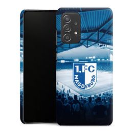 DeinDesign Galaxy A52s 5G Handy Premium Case Smartphone Handyh&uuml;lle Schutzh&uuml;lle matt 1. Fc Magdeburg Stadium 1. Fcm Premium Case