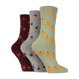 3er-Pack Damen Mode Texturiertes Strick-Baumwollsocken