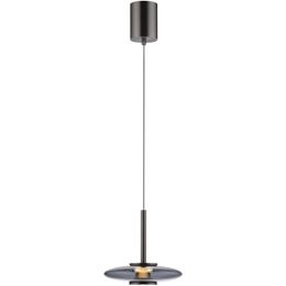 NEUHAUS PURE LED Pendelleuchte "PURE Vitrum", grau (platinfarben), 1, &Oslash; 22cm H: 80cm, 1 Stk., Leuchten, Comfort Lift, dimmf&auml;hig &uuml;ber separaten Tronicdimmer, LED Pendelleuchte