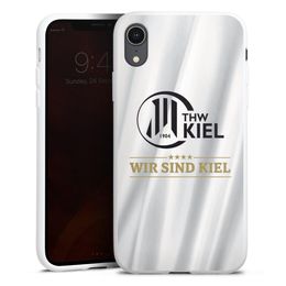 DeinDesign iPhone Xr Handy Silikon H&uuml;lle Case wei&szlig; Handyh&uuml;lle Official Licensed Product Thw Kiel Handball Silikon Case