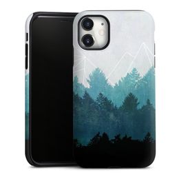 DeinDesign iPhone 11 Handy Panzer Handyh&uuml;lle robuste Outdoor H&uuml;lle Schutzh&uuml;lle matt Abstract Forrest Tree Tough Case