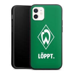DeinDesign iPhone 12 mini Handy Premium Silikon H&uuml;lle Handyh&uuml;lle schwarz Case Sv Werder Bremen Statement Official Licensed Product Silikon Premium Case