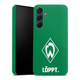 DeinDesign Galaxy A55 5G Handy Premium Case Smartphone Handyh&uuml;lle Schutzh&uuml;lle gl&auml;nzend Sv Werder Bremen Statement Official Licensed Product Premium Case
