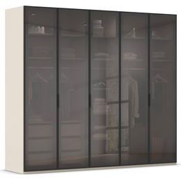 Kleiderschrank Rauch "Schrank Garderobe SKAT SHINE Breiten 151/201/251/301cm, H&ouml;he 223/235cm", beige (champagner), B:251cm H:223cm T:61cm, Glas, Holzwerkstoff, Schr&auml;nke, Kleiderschrank, edle Schrankfront mit hochwertigen Glasrahment&uuml;ren MADE IN GERMANY