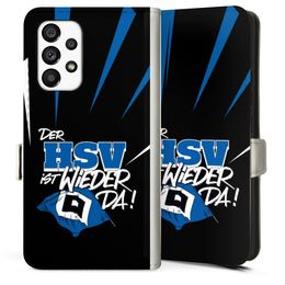 DeinDesign Galaxy A53 5G Handy Klapph&uuml;lle Handyh&uuml;lle aus Kunst Leder wei&szlig; Flip Case Hsv Ascent Hamburger Sv Sideflip mit Lasche