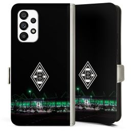 DeinDesign Galaxy A53 5G Handy Klapph&uuml;lle Handyh&uuml;lle aus Kunst Leder wei&szlig; Flip Case Official Licensed Product Stadium Borussia M&ouml;nchengladbach Sideflip mit 