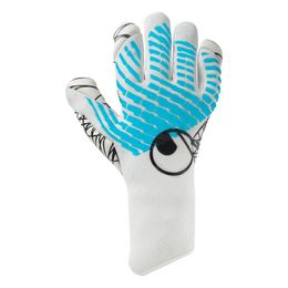 Torwarthandschuhe Uhlsport "Torwarthandschuhe FM Cybertec Ultragrip SC", Herren, Gr. 12, wei&szlig;, cyberblau, schwarz, Obermaterial: 81% Gummi rubber. 13% Polyester PES. 6% Nylon NY., Handschuhe