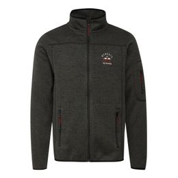 Fleecejacke FQ1924 "Fleecejacke FQBikker", Herren, Gr. L, grau (charcoal mix), Obermaterial: 100% Polyester PES., Jacken Fleecejacke