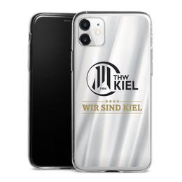 DeinDesign iPhone 11 Handy Slim Case Silikon Handyh&uuml;lle transparent H&uuml;lle extra d&uuml;nn Official Licensed Product Thw Kiel Handball Silikon Slim Case
