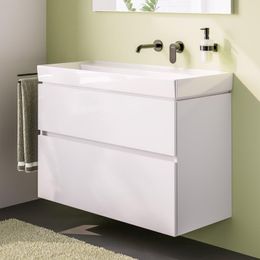 Villeroy & Boch Villeroy & Boch Collaro Waschtisch, evineo ineo5 evo Unterschrank B: 100 cm, 2 Ausz&uuml;ge, mit Griffmulde,, 4A33A3R1+BE0725WM,