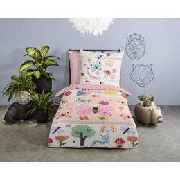 Kinderbettw&auml;sche Good Morning "Rinke", ecru, B/L: 135cm x 200cm, 1 Stk., 1 Stk., Renforc&eacute;, B/L: 80cm x 80cm, 2, Renforc&eacute;, Obermaterial: 100% Baumwolle, Bettw&auml;sche, Baumwolle, Renforc&eacute;, Wendeoptik, Kind, Baby, M&auml;dchen
