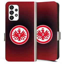 DeinDesign Galaxy A53 5G Handy Klapph&uuml;lle Handyh&uuml;lle aus Kunst Leder wei&szlig; Flip Case Coat Of Arms Eintracht Frankfurt Official Licensed Product Sideflip mit 