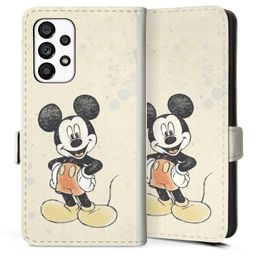 DeinDesign Galaxy A53 5G Handy Klapph&uuml;lle Handyh&uuml;lle aus Kunst Leder wei&szlig; Flip Case Water Colour Official Licensed Product Sideflip mit Lasche
