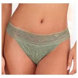 String Lascana "Tiziana", Damen, Gr. 36/38, gr&uuml;n (salbei), Microtouch, Obermaterial: 84% Polyamid, 16% Elasthan, figurbetont, Unterhosen String, mit anteilig recycelter Spitze