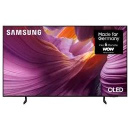 Samsung OLED-Fernseher "GQ55S85FAU OLED-Fernseher", Energieeffizienz: G (A-G), schwarz, 55 &prime;&prime;, Fernseher, HDR, Dolby Atmos & AI Sound, Pantone Farben, Gaming Hub, bis zu 120Hz