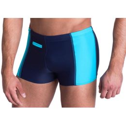 Badehose AQUARTI "Badehose Aquarti Herren Badehose mit Rei&szlig;verschlusstasche", Herren, Gr. L, N-Gr, blau (dunkelblau, blau), Obermaterial: 80% Polyamid PA. 20% Elasthan EL., Badehosen Badehose