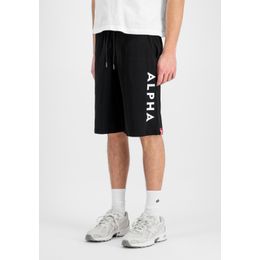 Shorts Alpha Industries "Alpha Jersey Short", Herren, Gr. L, Normalgr&ouml;&szlig;en, schwarz, Obermaterial: 100% Baumwolle, Hosen Shorts