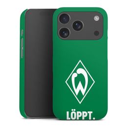 DeinDesign iPhone 17 Pro Handy Premium Case Smartphone Handyh&uuml;lle Schutzh&uuml;lle gl&auml;nzend Sv Werder Bremen Statement Official Licensed Product Premium Case